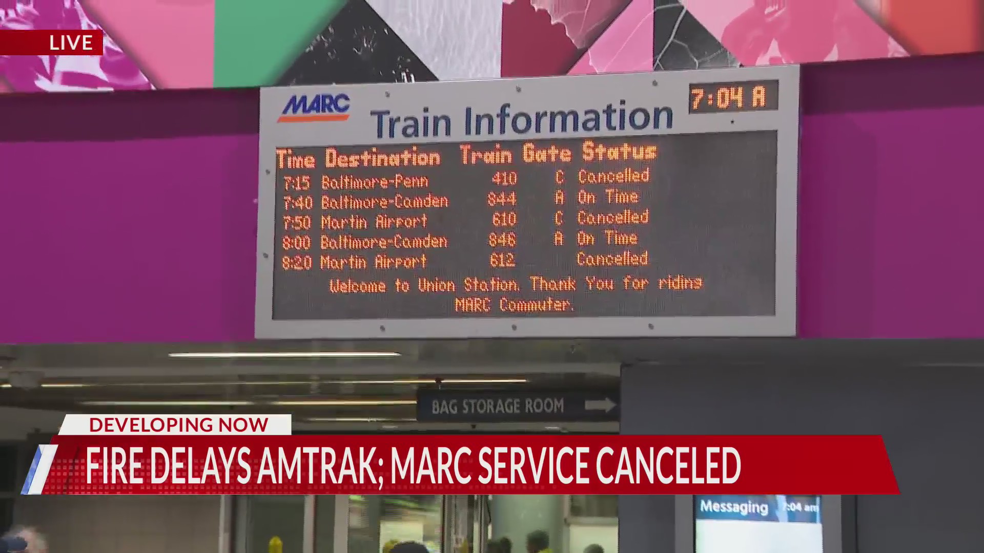 Baltimore fire causes delays, cancellations on Amtrak, MARC trains – DC ...