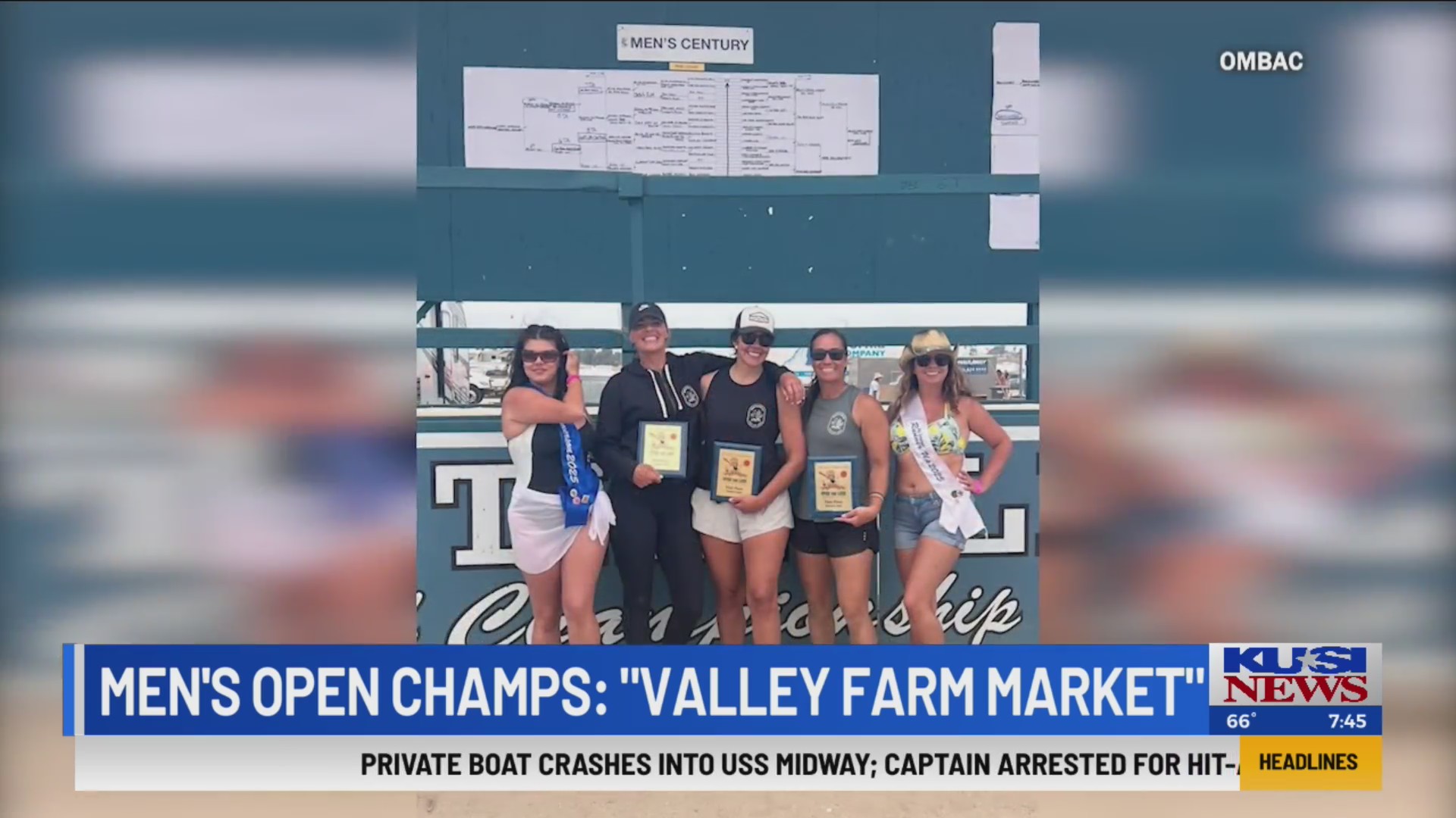 Over the Line Tournament champions appear on KUSI – FOX 5 San Diego ...