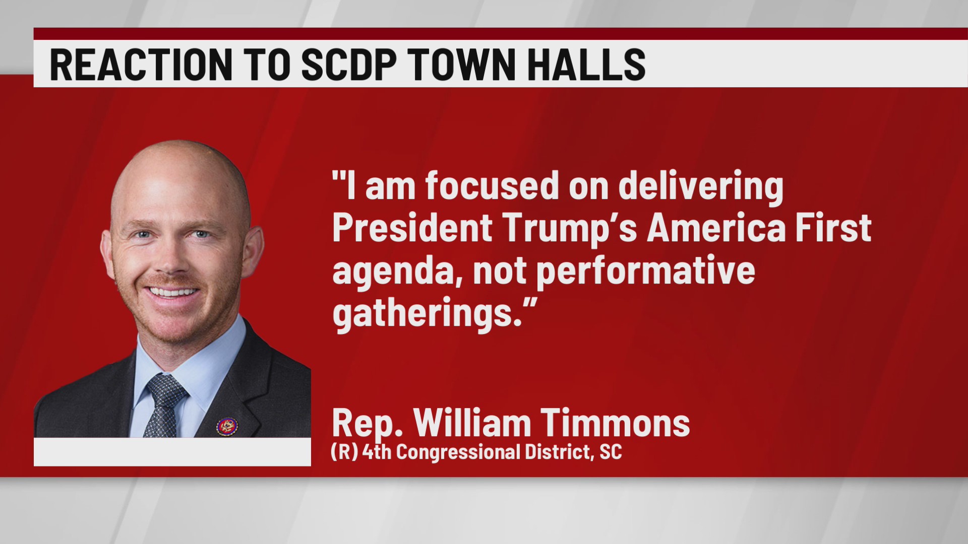 Rep. William Timmons speaks out about in-person town halls – WSPA 7NEWS