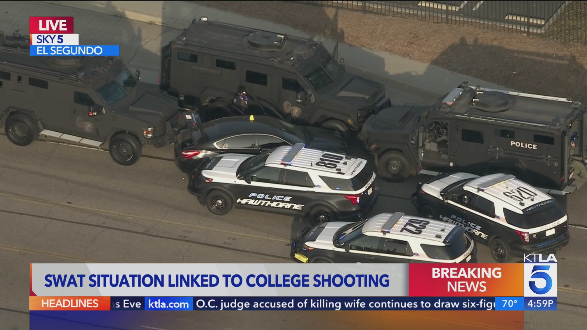 Santa Monica shooting suspect in custody after SWAT standoff – KTLA
