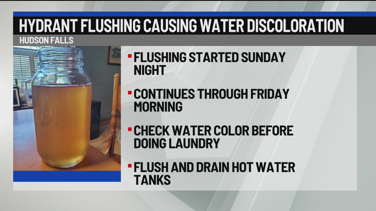 Hydrant flushing causing water discoloration in Hudson Falls – NEWS10 ABC