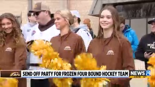 Send off party for Frozen Four bound WMU hockey team – WOODTV.com