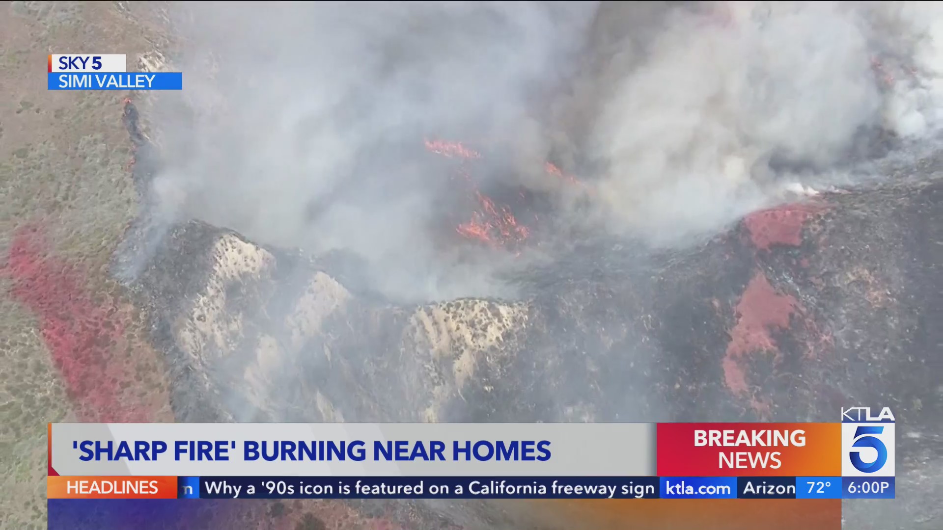 Firefighter injured battling ‘Sharp Fire’ in Simi Valley – KTLA