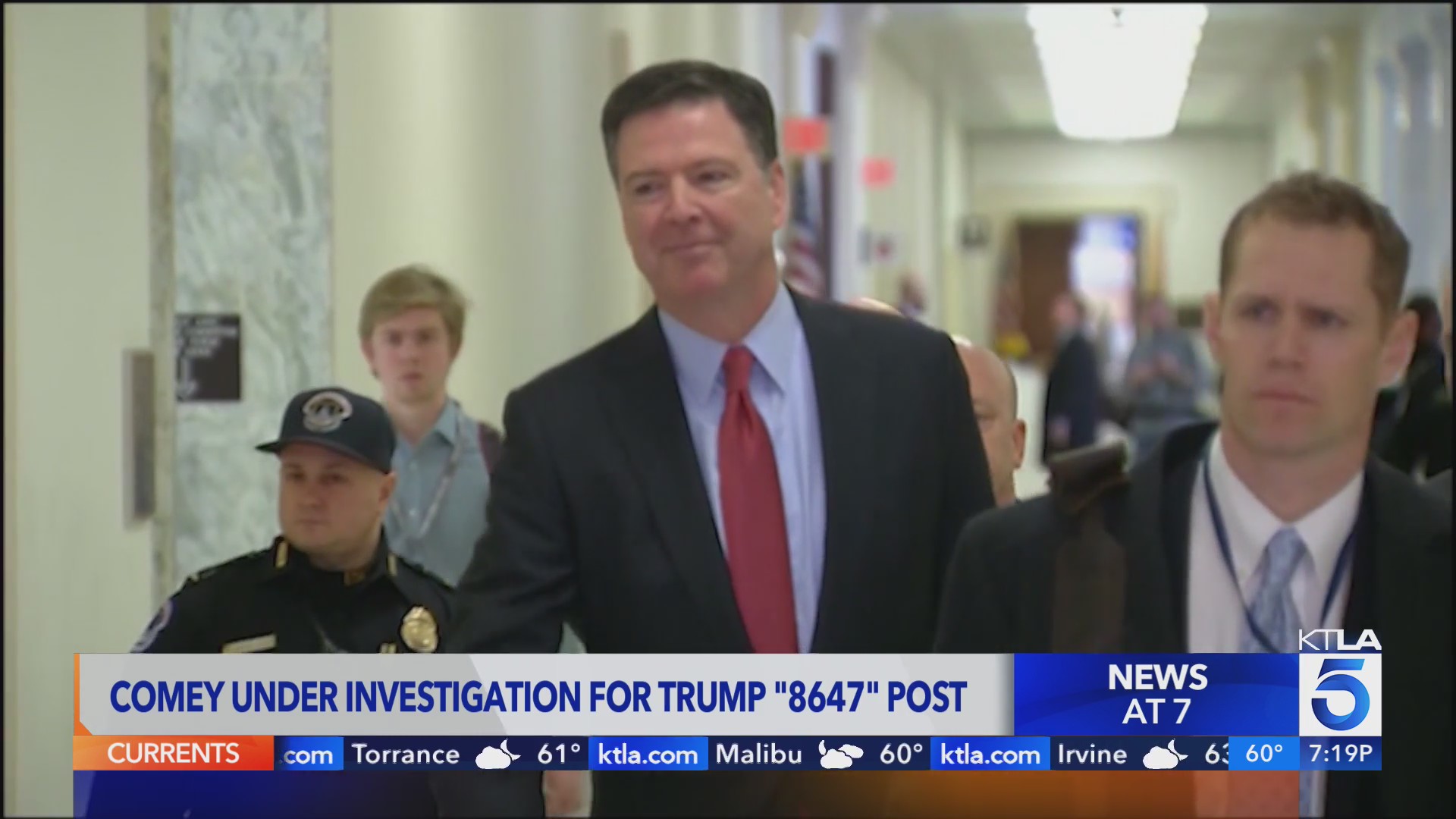 Fmr. FBI Director James Comey questioned over “8647” Instagram post – KTLA