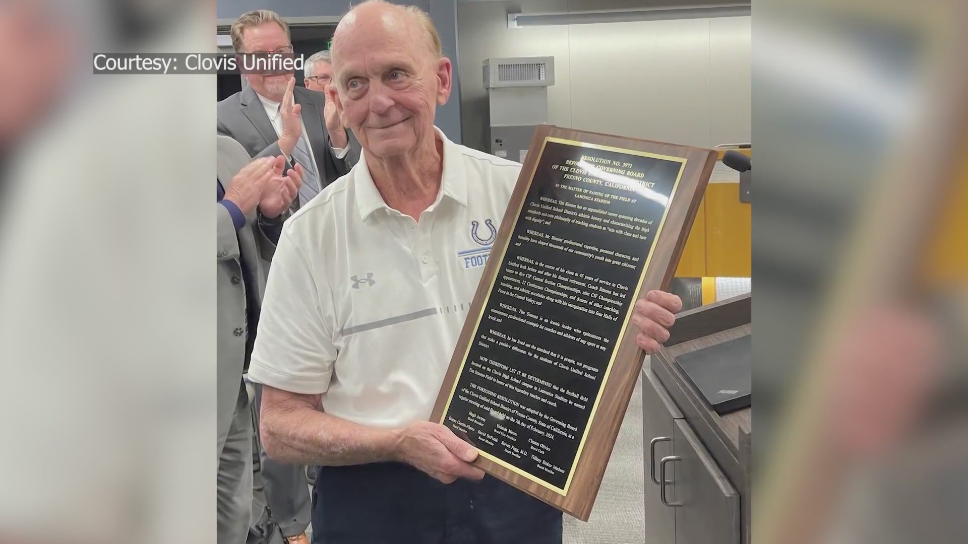 Clovis Unified football coach honored at Lamonica Stadium – CBS47 and ...