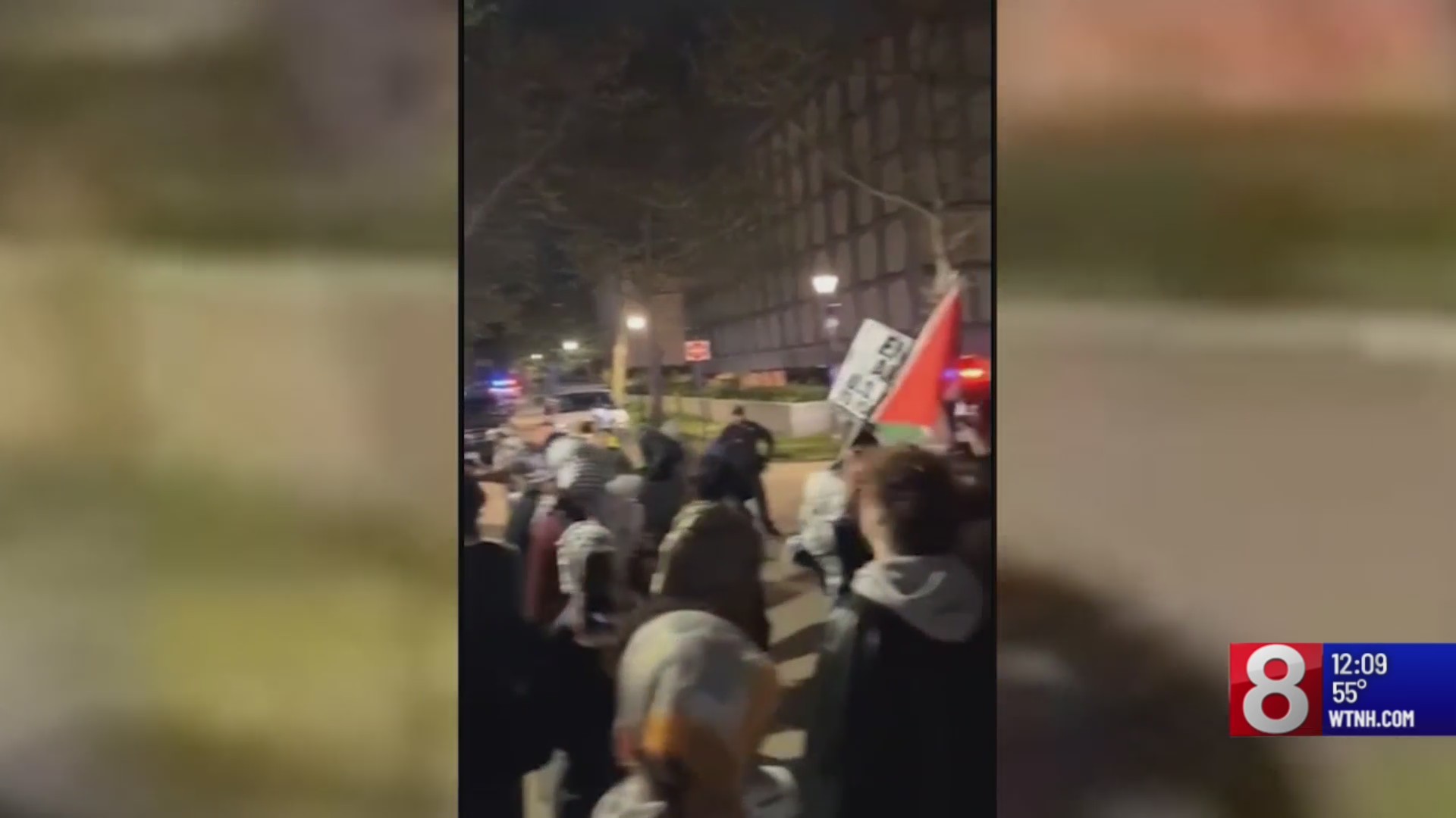 More arrests after 100 people protest outside Yale president’s house ...