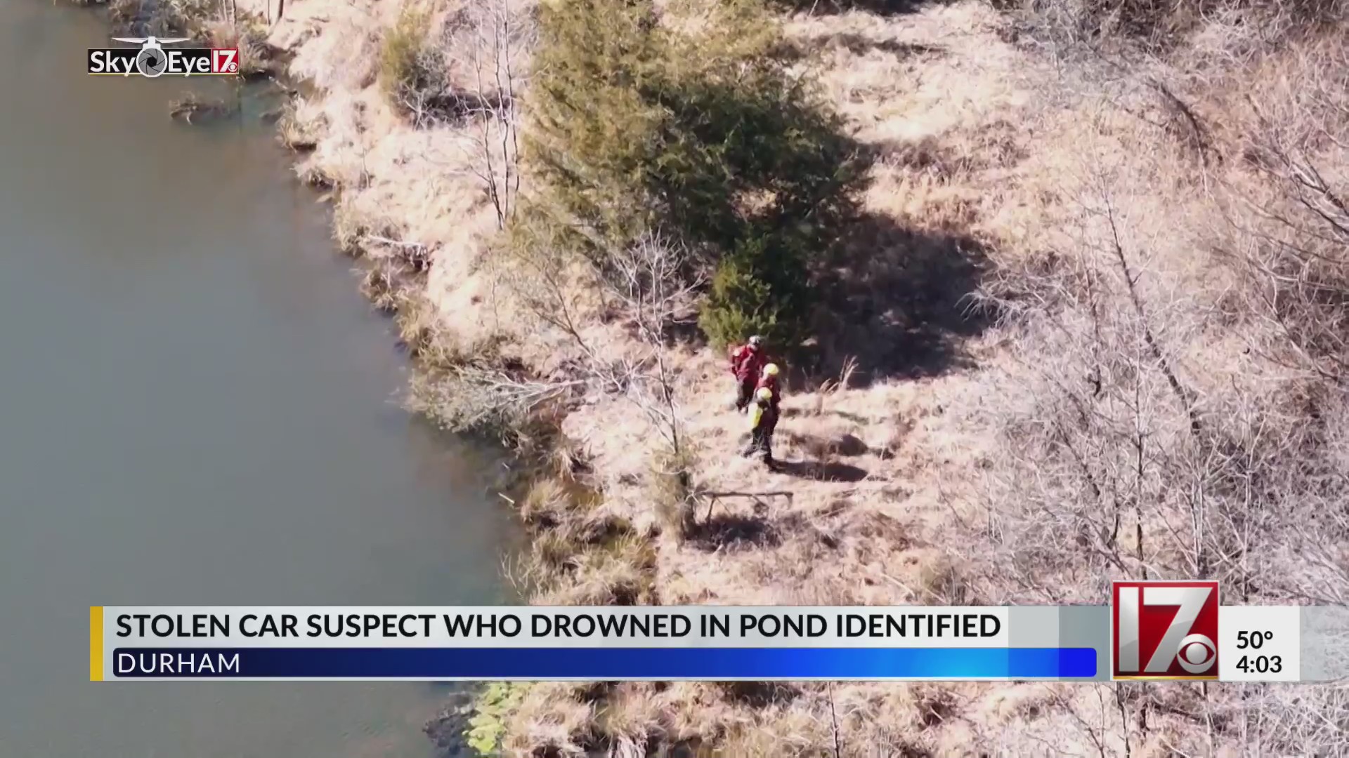 Stolen car suspect found dead in Durham pond identified – CBS17.com