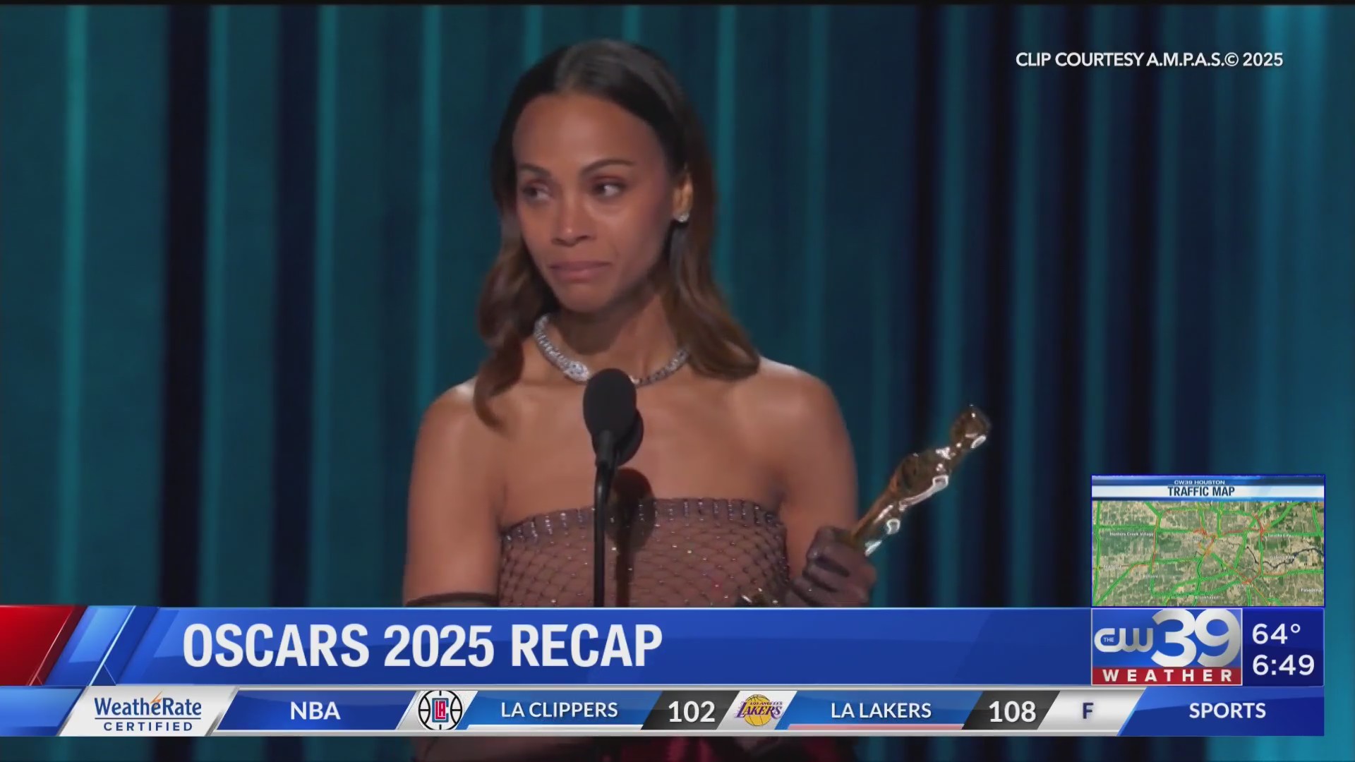 Zoe Saldaña thanks family after first Oscar win: ‘I am a proud child of ...