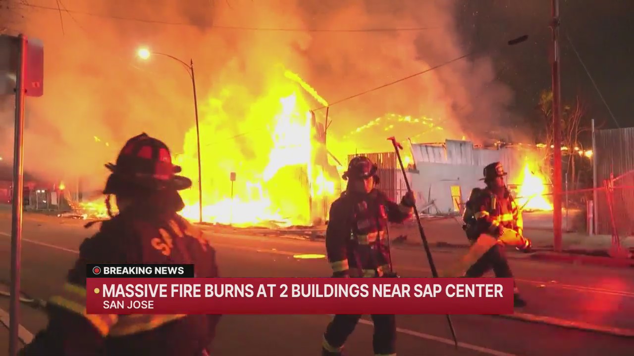 Massive fire burns Thursday near SAP Center in San Jose – KRON4