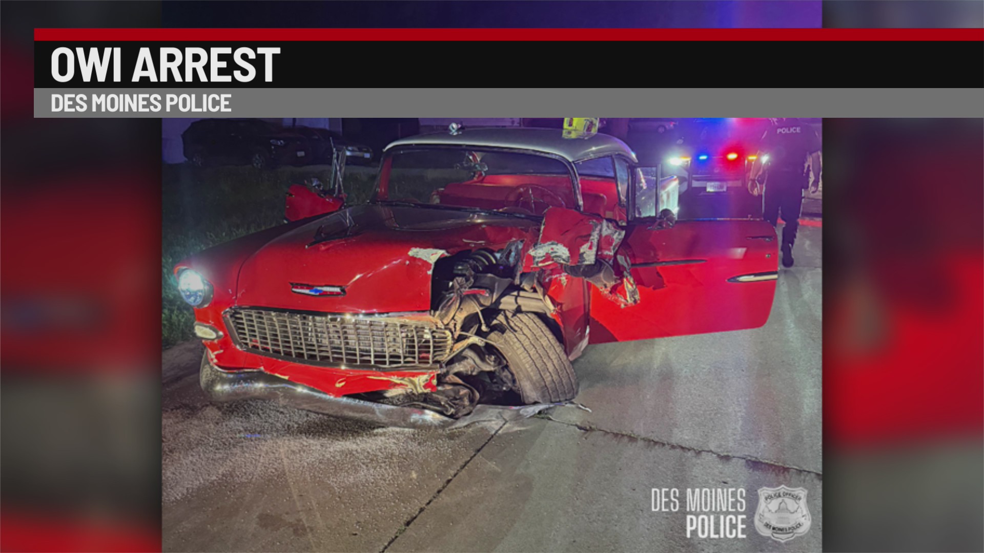 Driver crashes into DMPD patrol car, charged with OWI – who13.com