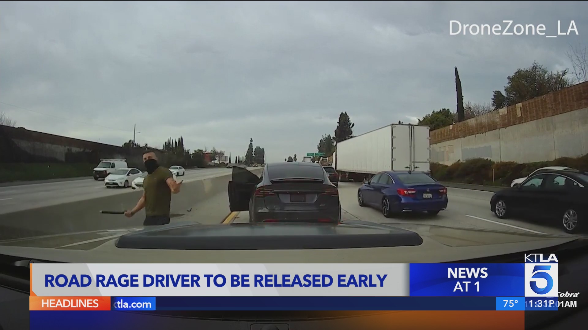 Tesla road rage driver may be a free man – KTLA