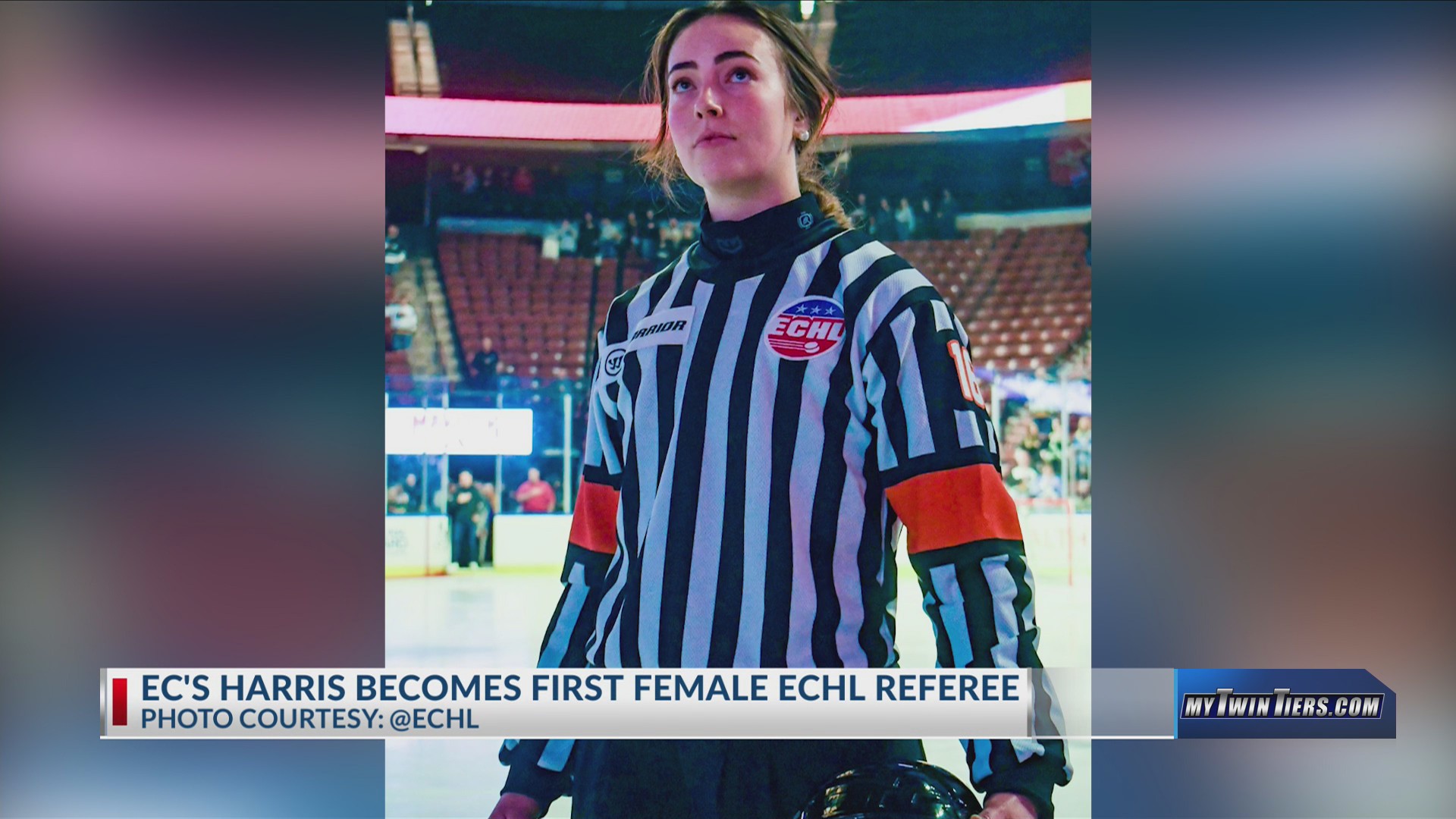 Elmira College alum Sydney Harris becomes first female ECHL referee ...