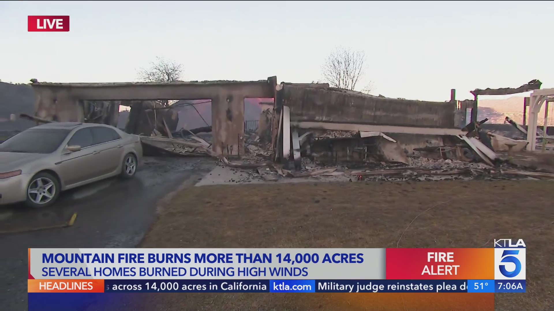 Dozens of homes burned in 14K acre Mountain Fire – KTLA