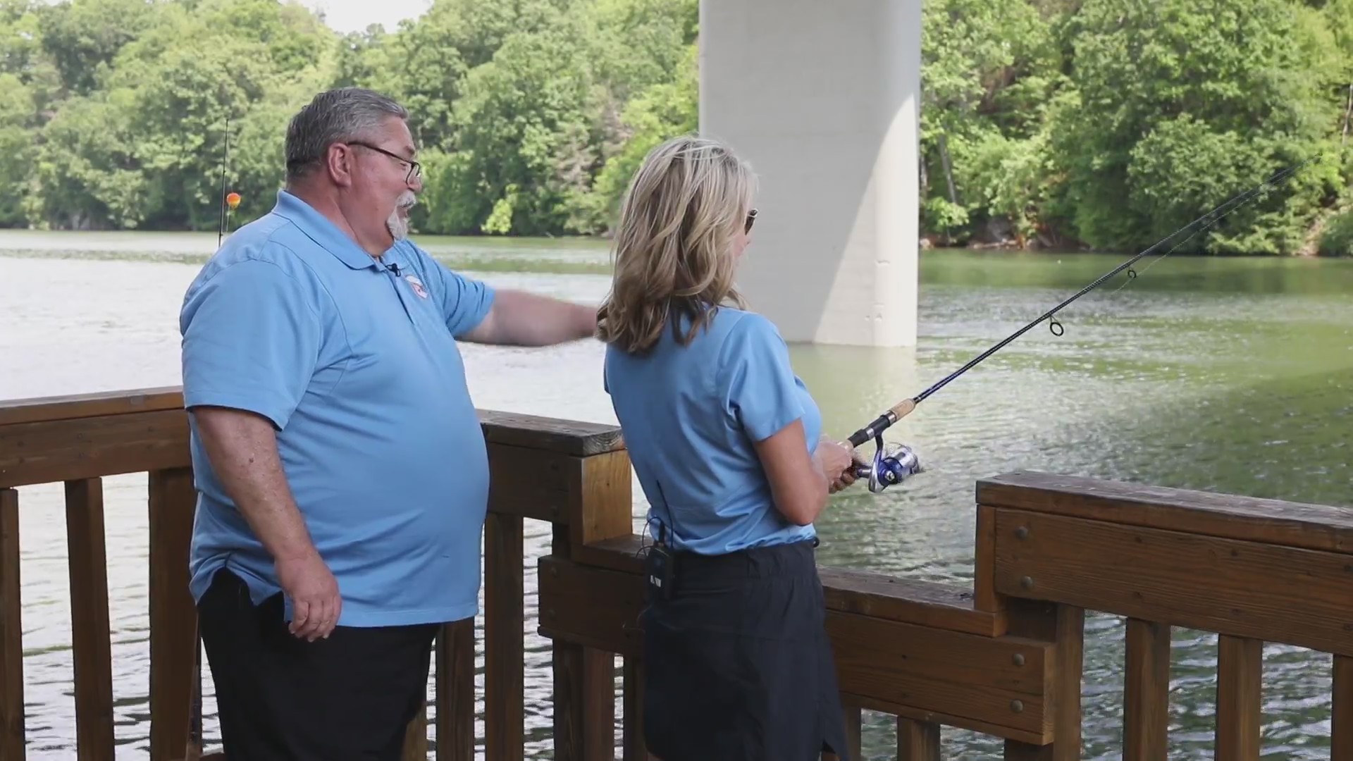 Chris teaches Amy to fish at Boone Lake – WJHL | Tri-Cities News & Weather