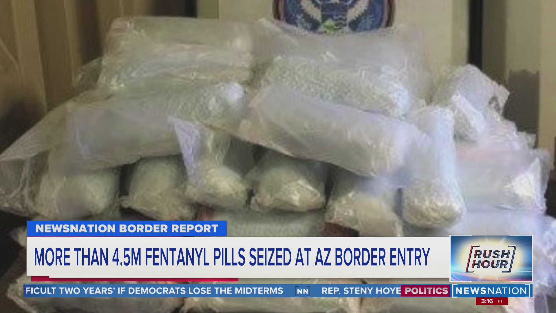 More than 4.5M fentanyl pills seized at Arizona border entry | Rush ...