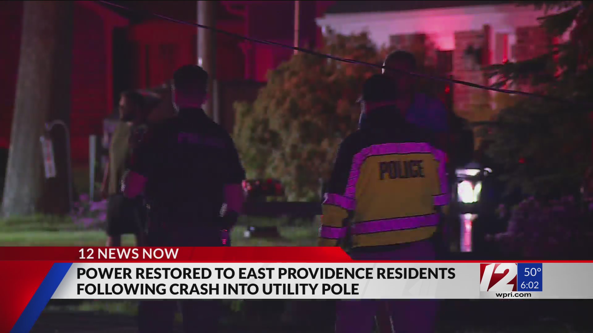 Power restored in East Providence after crash; 4 injured – WPRI.com
