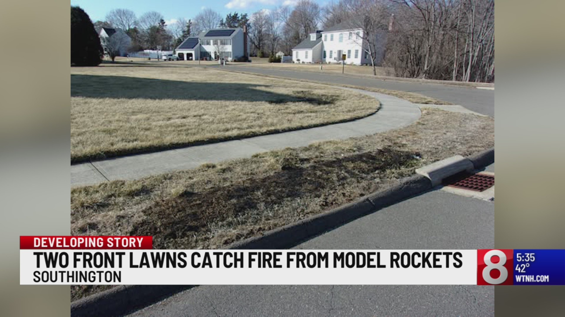 Model rockets determined as cause for Southington lawn fires – WTNH.com