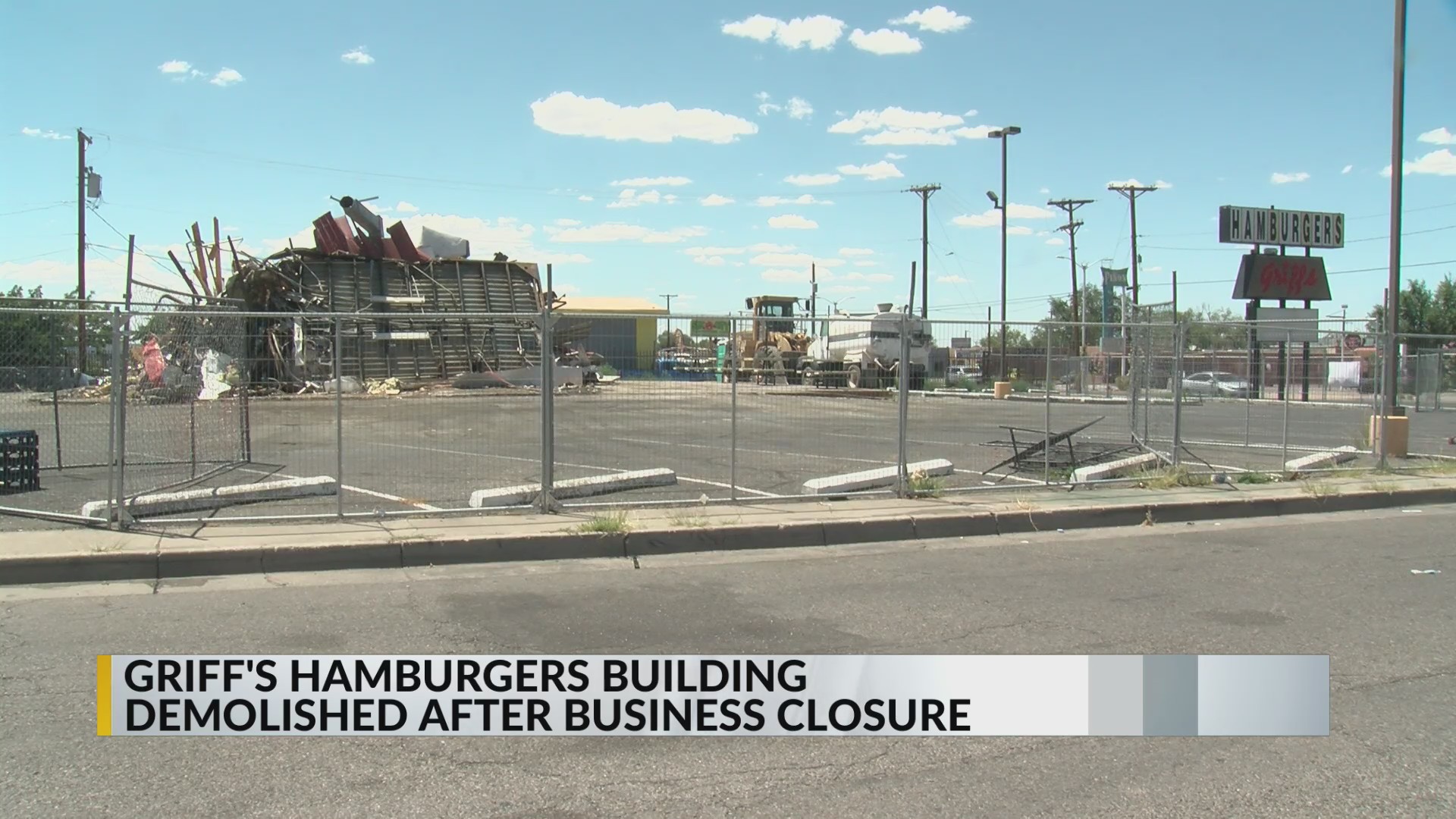 Griff’s Hamburgers building demolished after closure – KRQE NEWS 13 ...