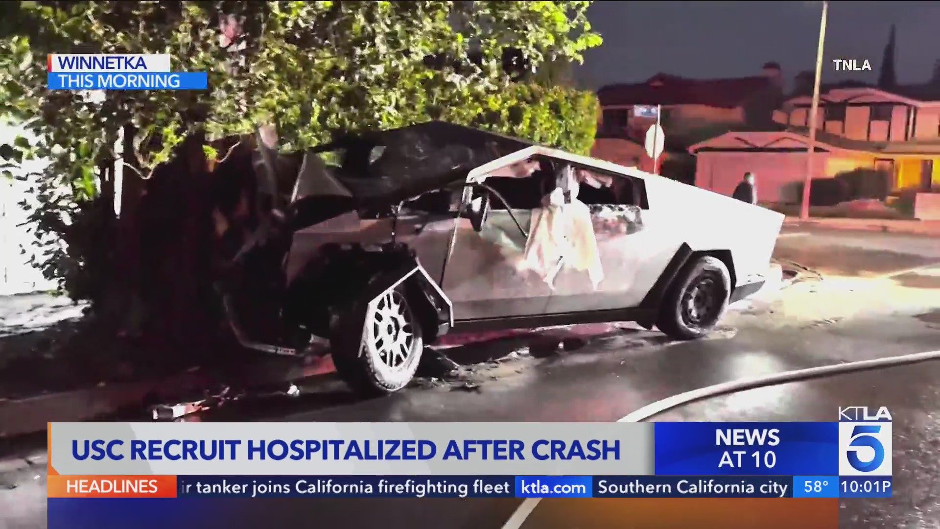 USC recruit hospitalized after crash – KTLA