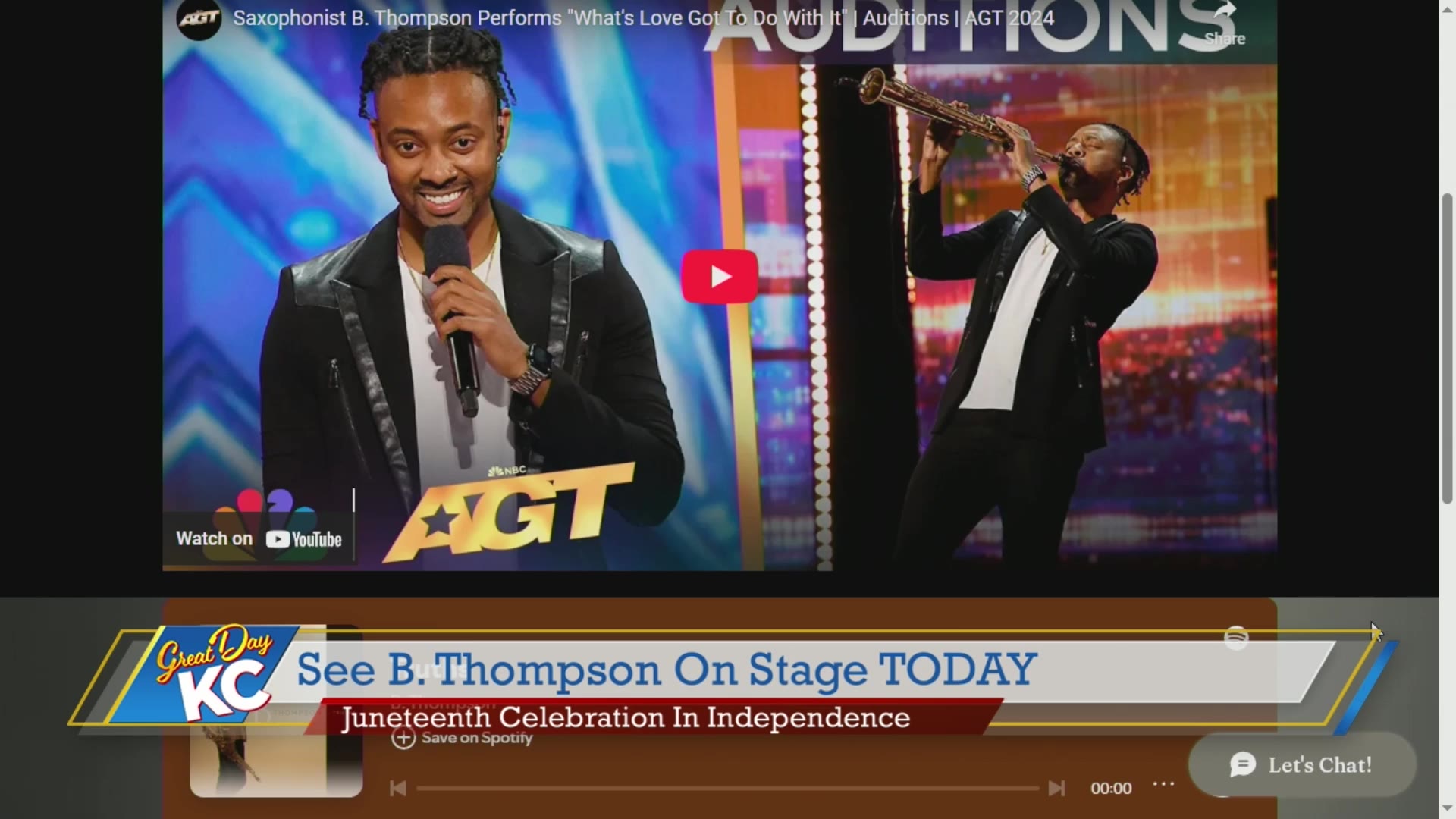 Pop/R&B Instrumentalist B. Thompson Performing In KC – FOX 4 Kansas ...