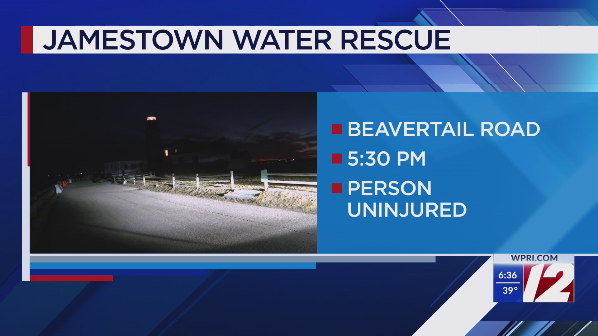 Person rescued off of rocks near water in Jamestown – WPRI.com