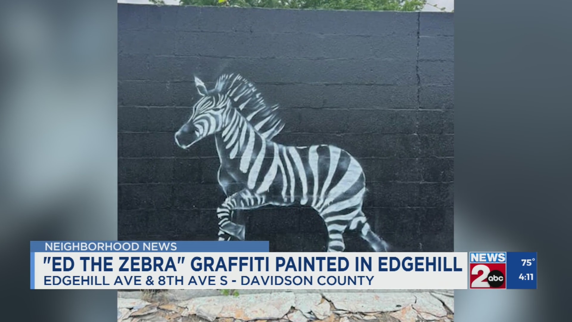 ‘Ed the zebra’ painted in Edgehill neighborhood of Nashville – WKRN News 2