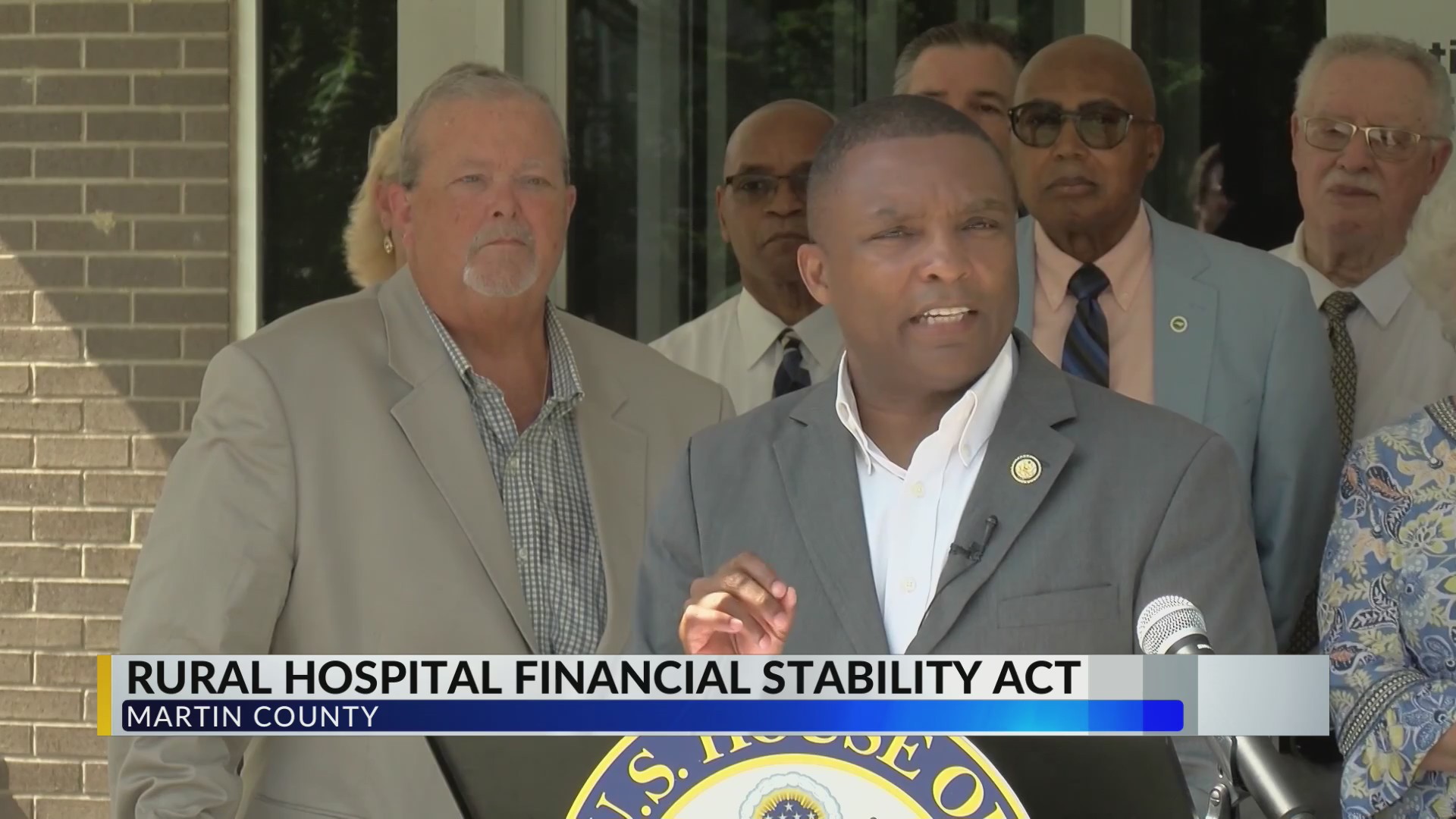 NC Congressman Don Davis holds press conference at Martin General ...