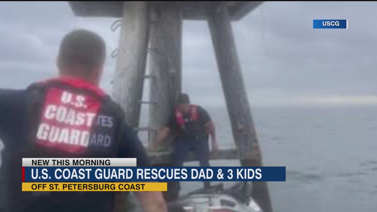 USCG rescue Dad, 3 kids near Skyway Bridge – WFLA