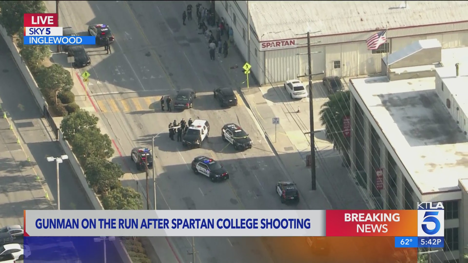 Suspect on the run after shooting at Inglewood college campus leaves ...