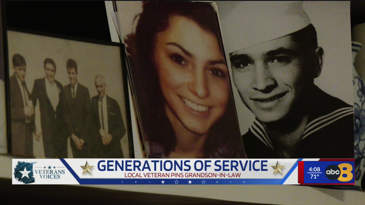 Korean War veteran pins his grandson-in-law with Chief’s Anchors – WRIC ...