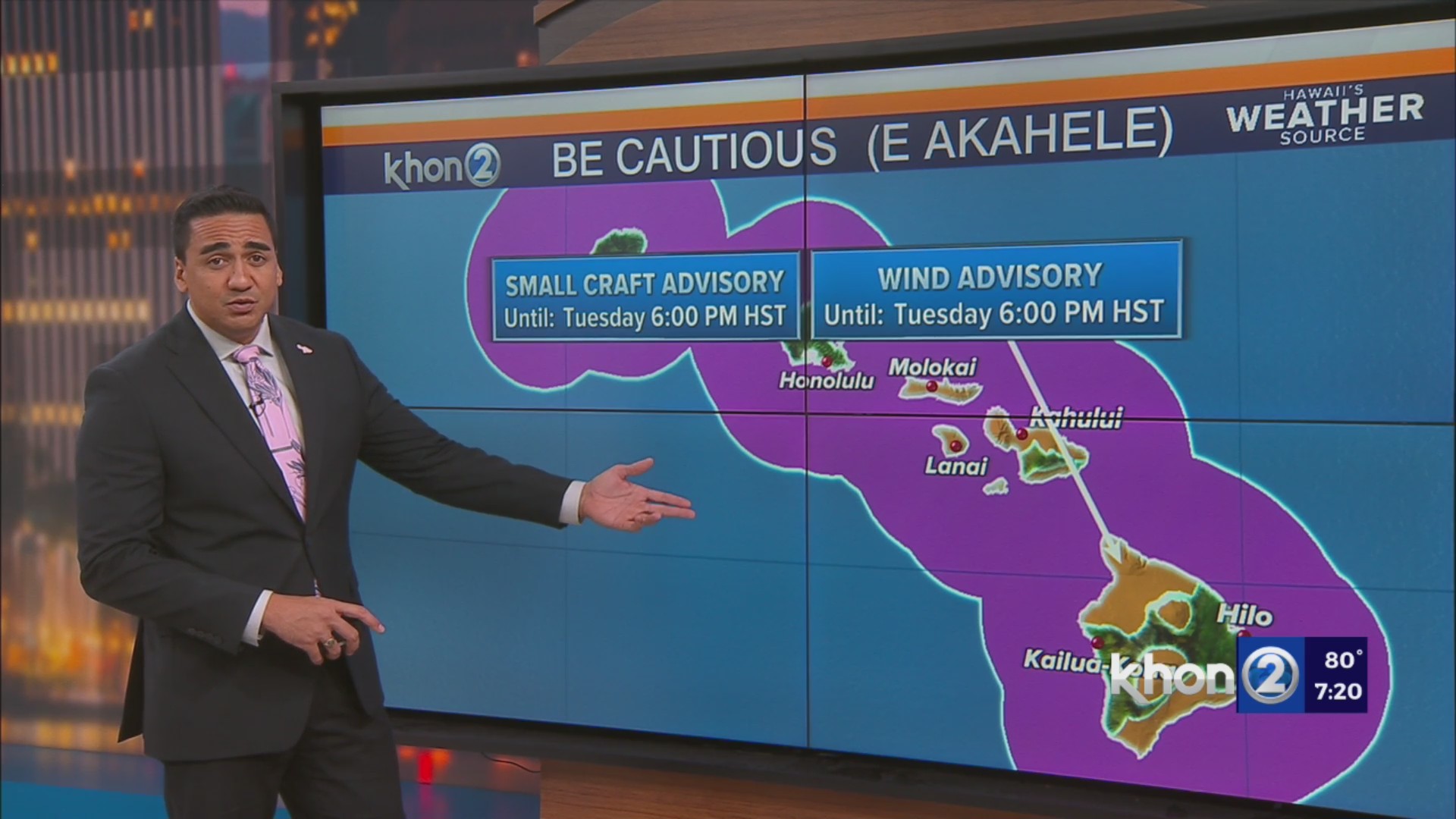 Wind advisory extended as strong winds continue – KHON2