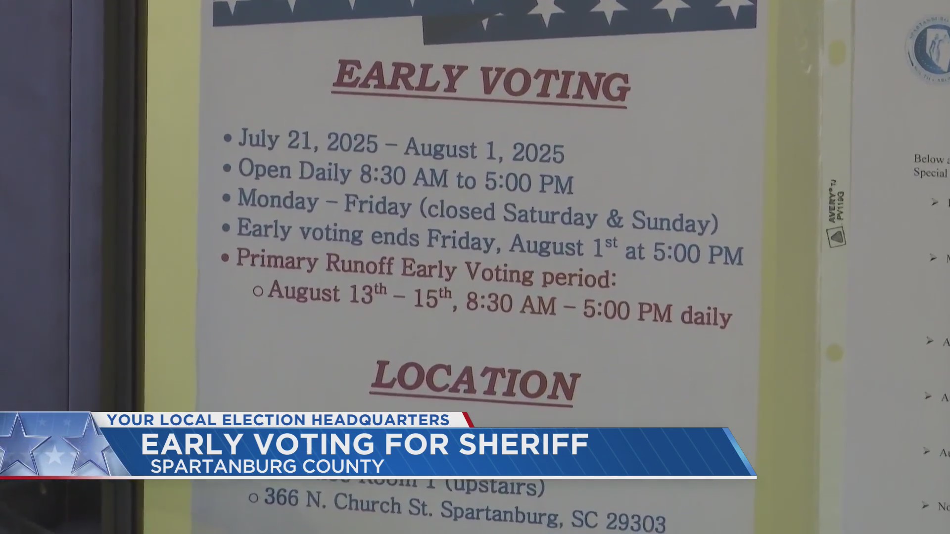 Your Vote Counts: early voting to start for two local elections – WSPA ...