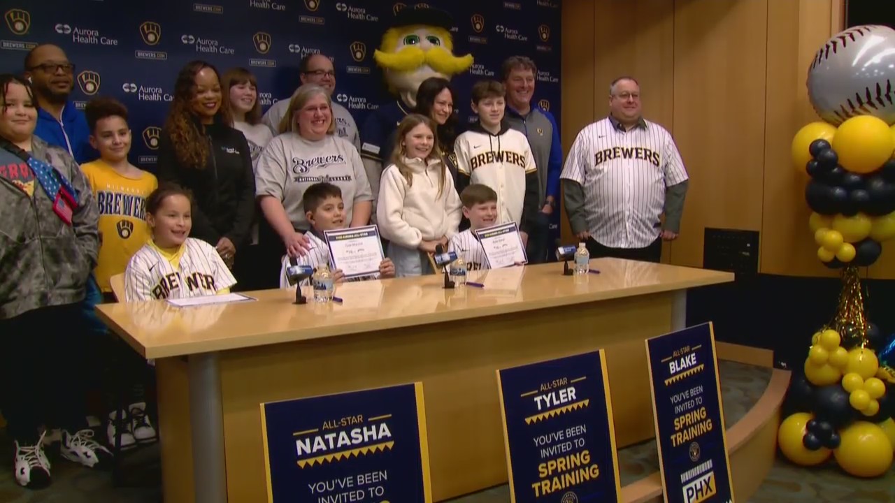 Three young Aurora Health Care patients receive ultimate baseball fan ...