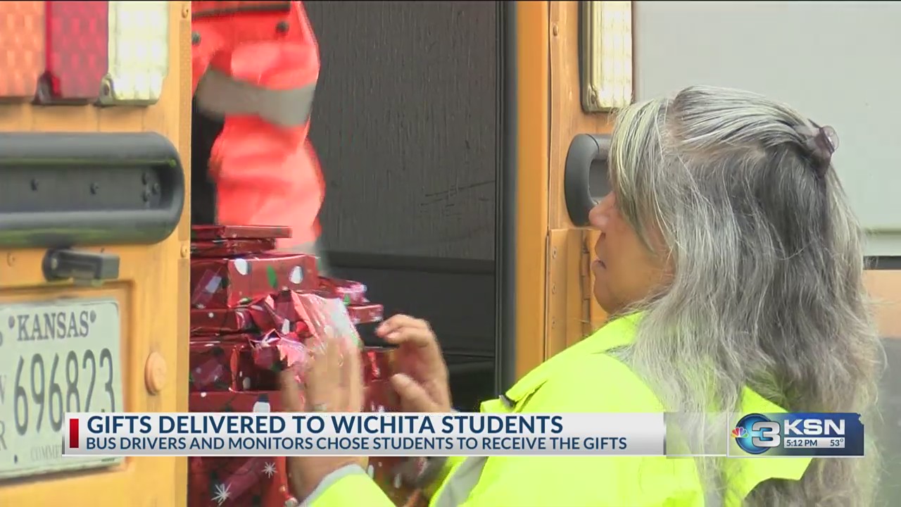 Wichita school bus drivers deliver Christmas gifts – KSN-TV