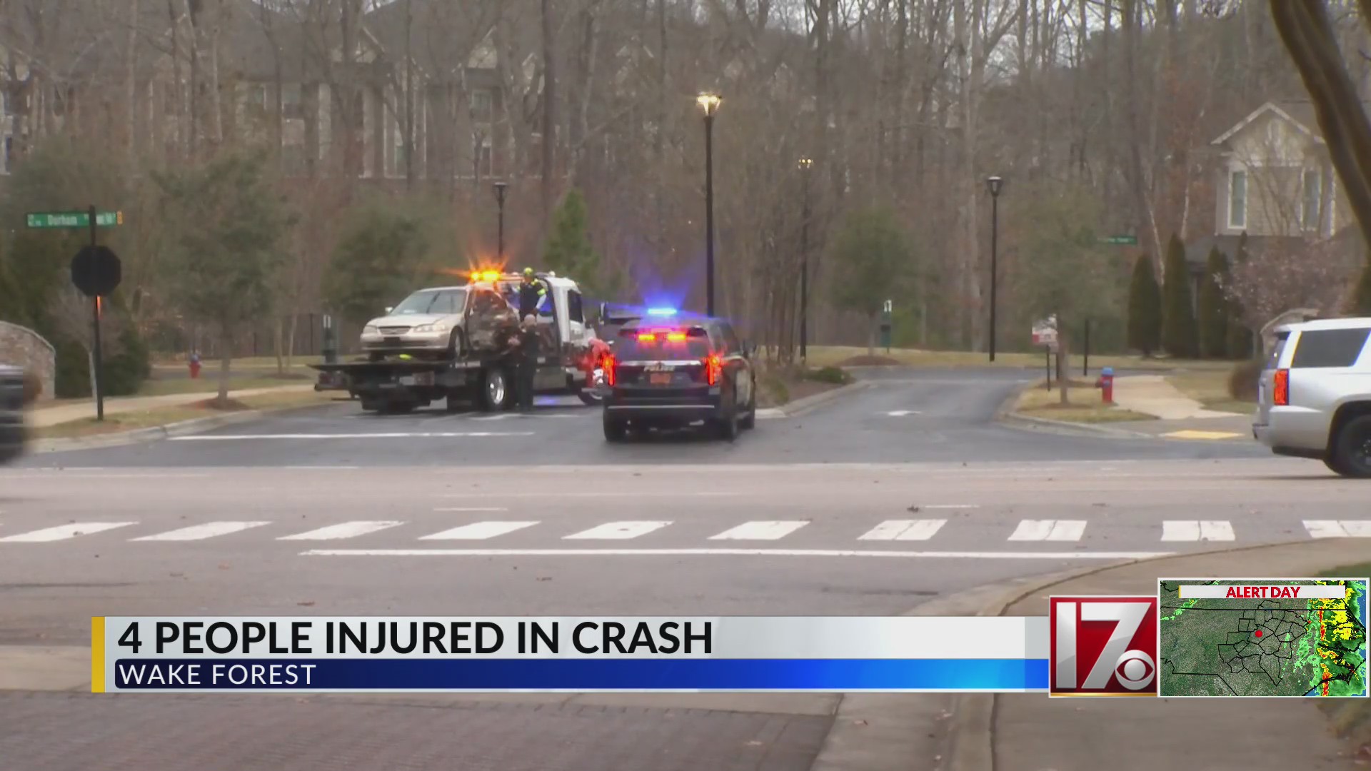 4 people injured in Wake Forest crash – CBS17.com