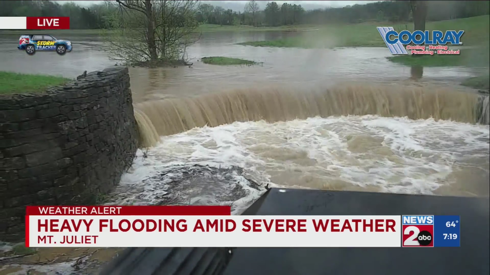 Flooding in Mt. Juliet, TN on April 3, 2025 – WKRN News 2