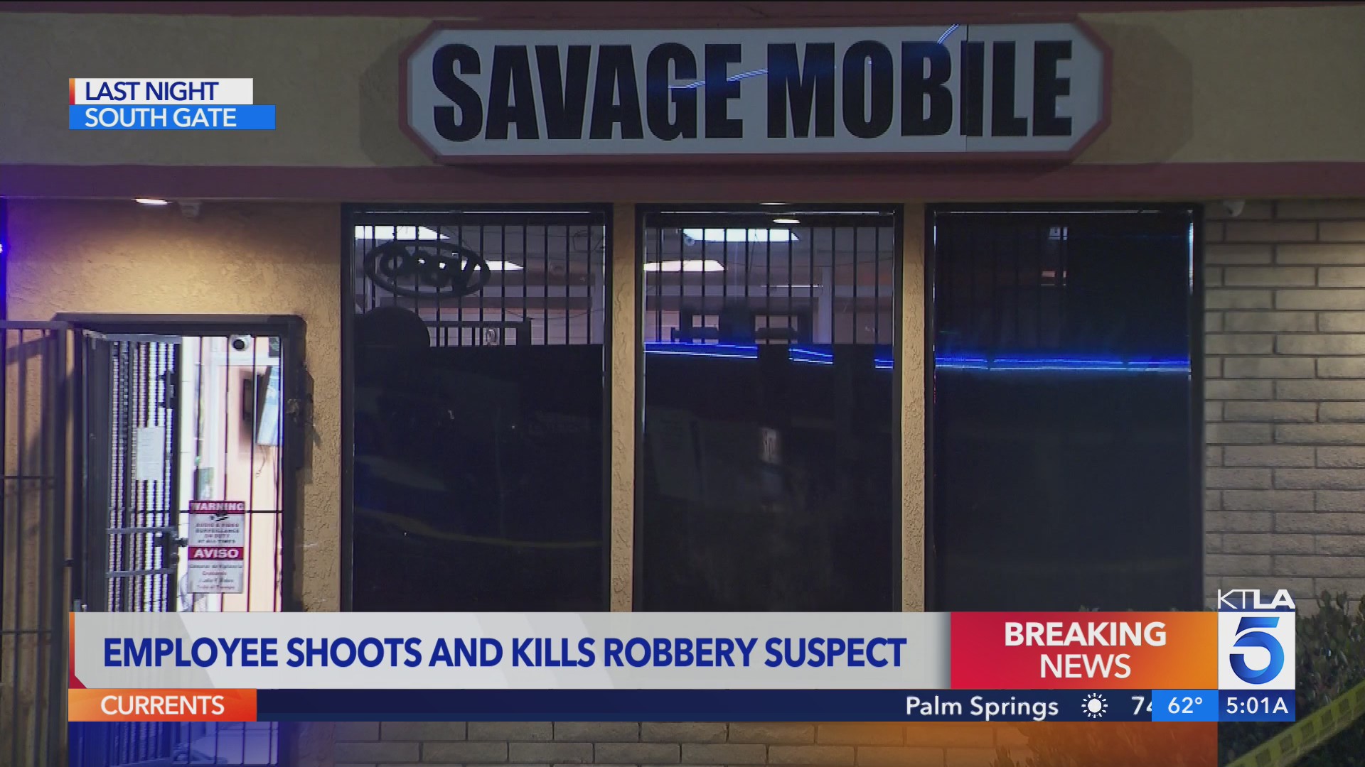 Suspect fatally shot during robbery at South Gate dispensary: LASD – KTLA