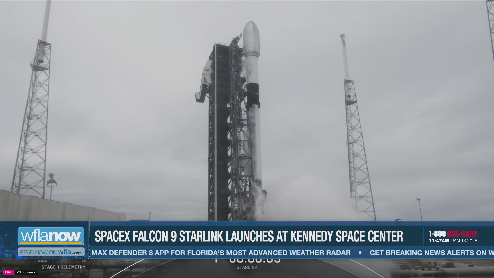 SpaceX Falcon 9 Starlink launches at Kennedy Space Center – WFLA