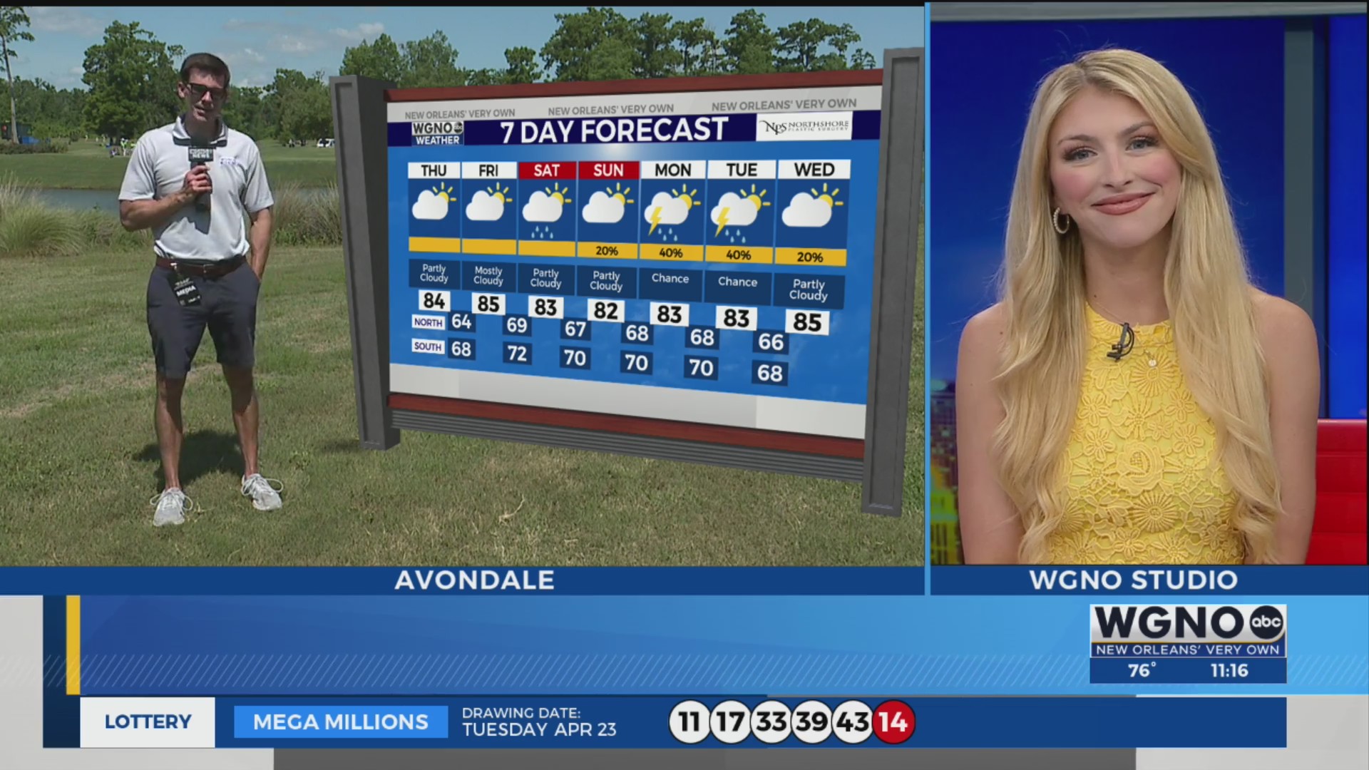 Typical late April weather for the start of the Zurich Classic and Jazz ...
