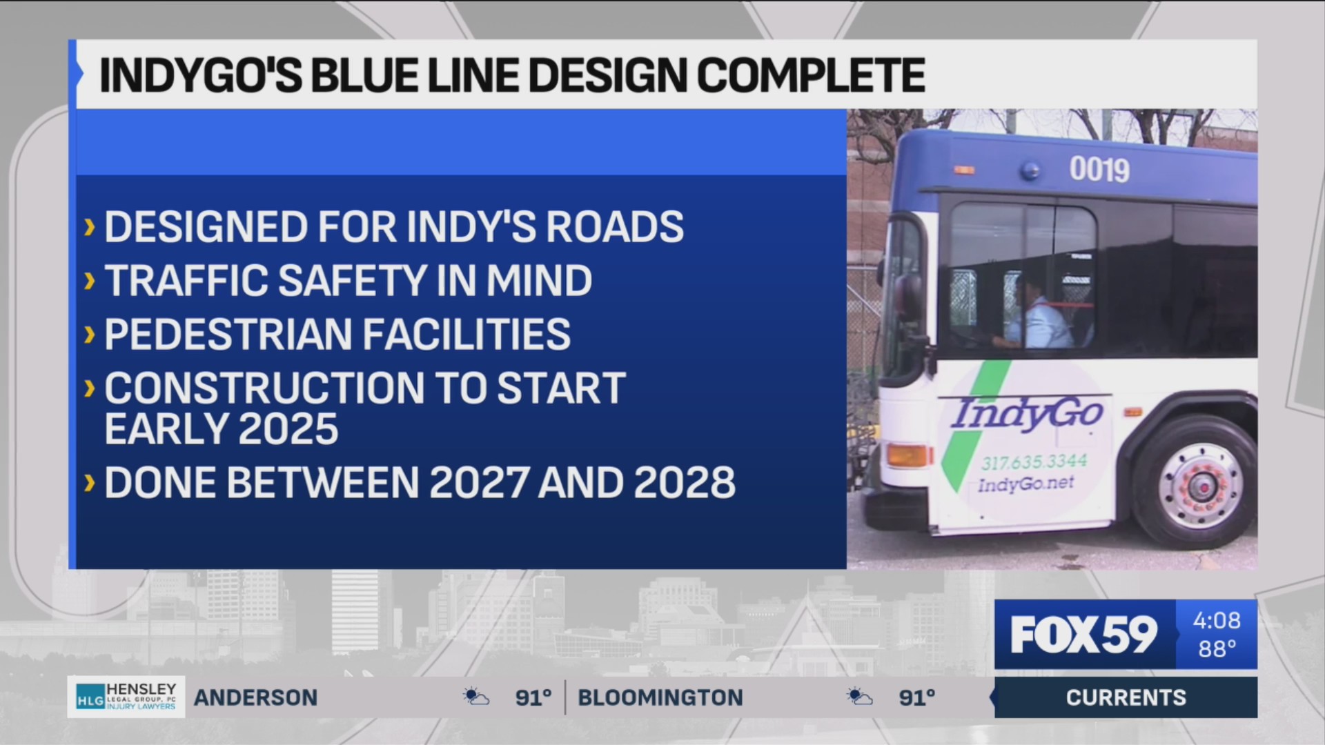 IndyGo’s Blue Line design complete, construction begins 2025 – Fox 59