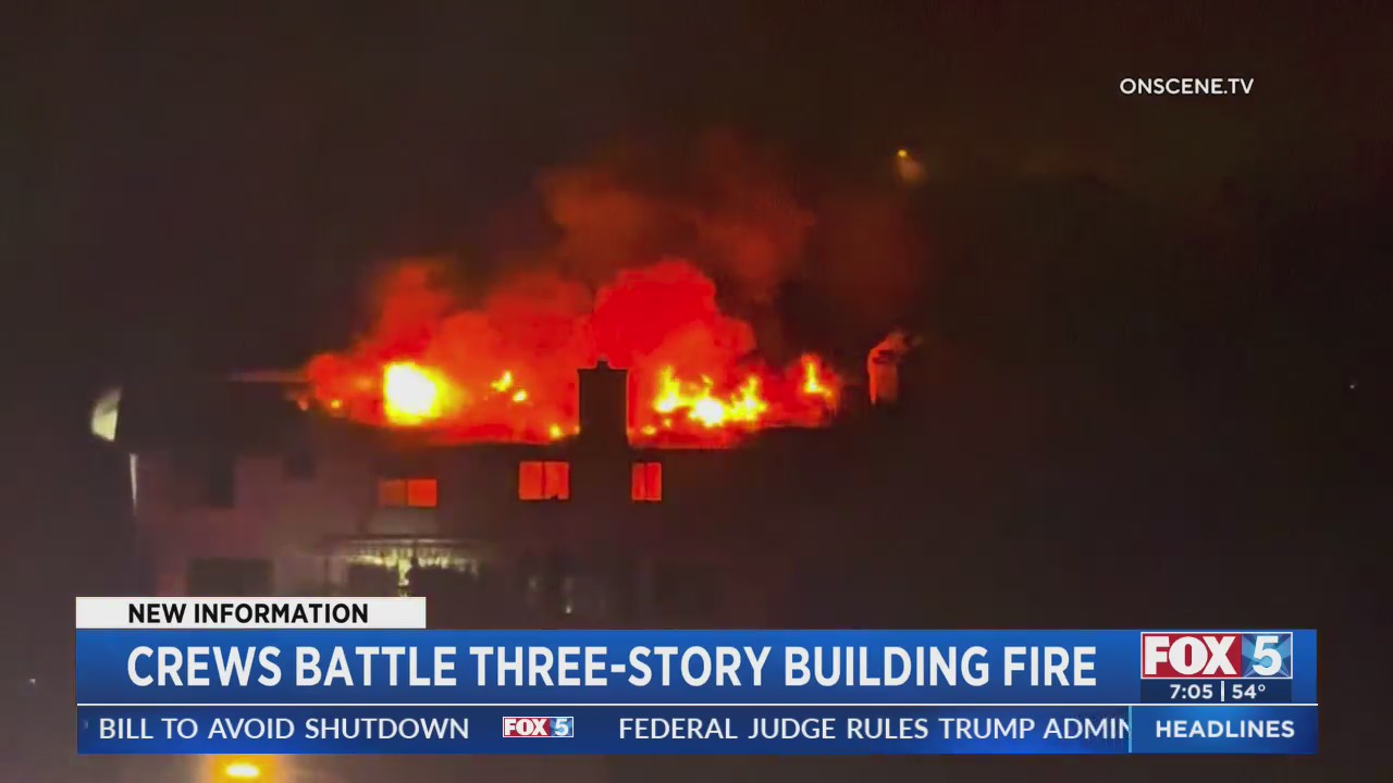 Crews battle three-story building fire in North County – FOX 5 San ...