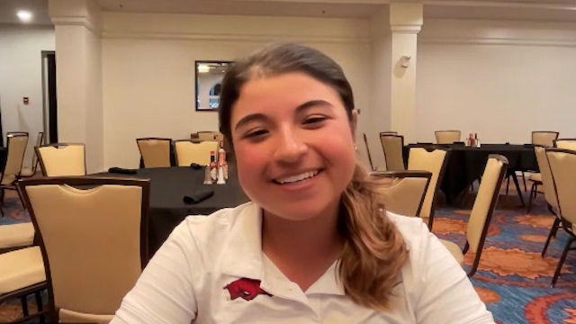 Arkansas golfer Maria José Marin talks about being crowned a national ...