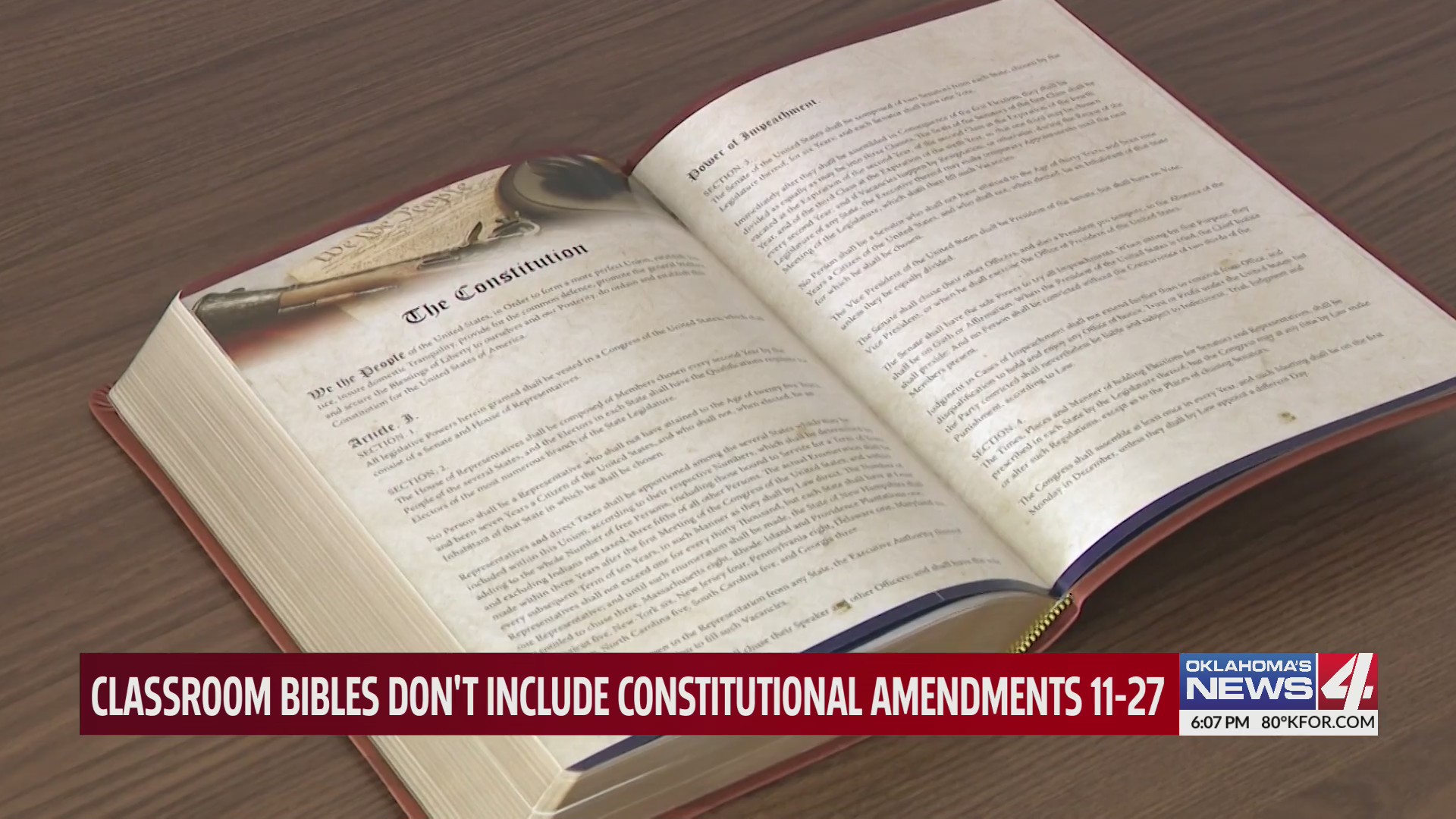 Classroom Bibles don’t include Constitutional Amendments 11-27 – KFOR ...