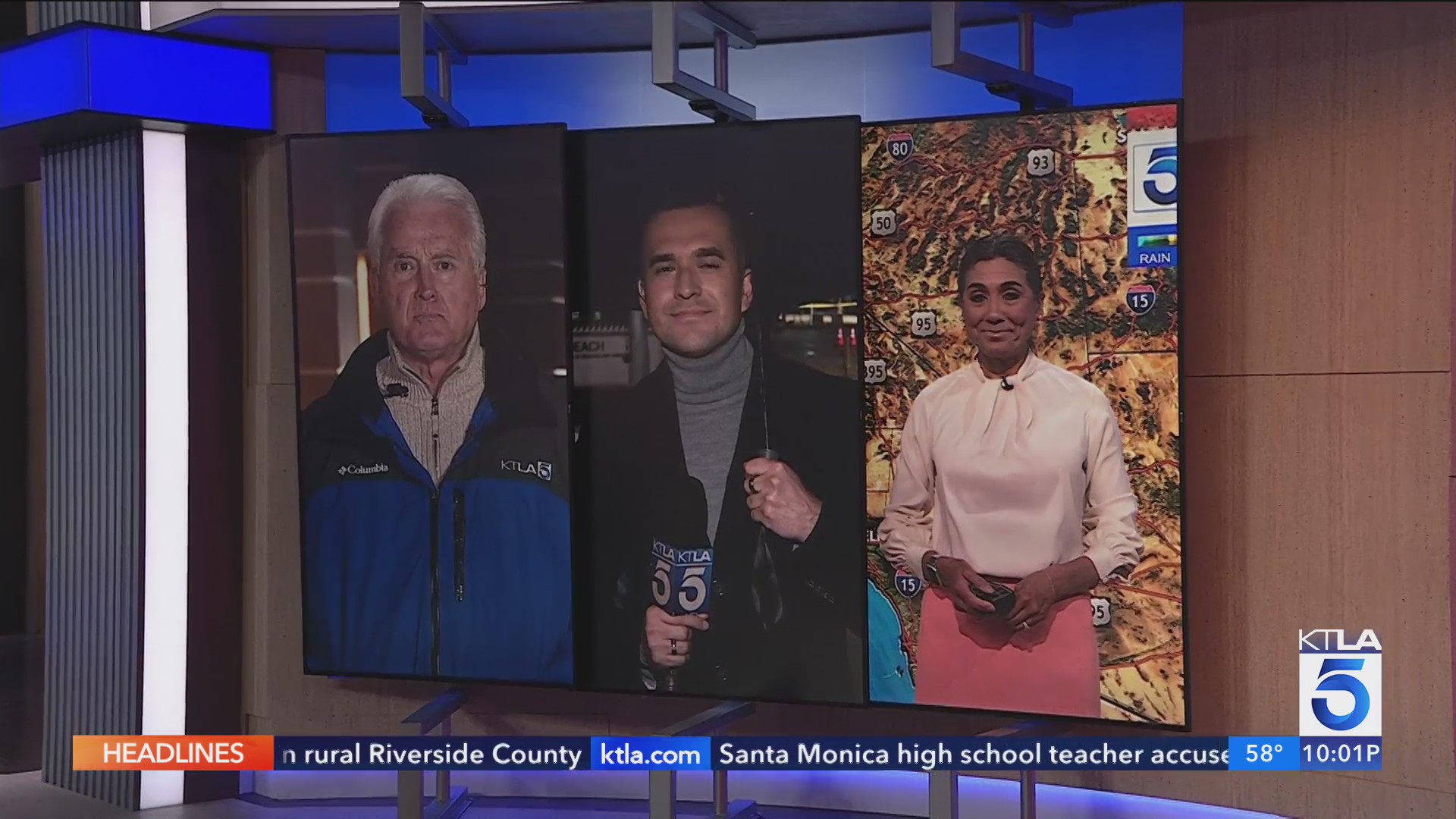 KTLA team storm coverage: Rain prompts concern in recent SoCal burn ...