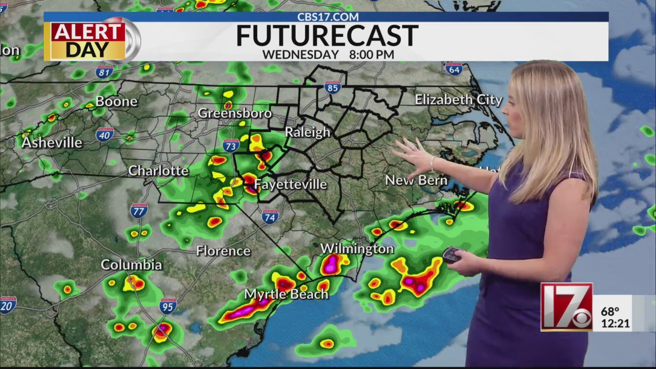 Wednesday weather at noon – CBS17.com