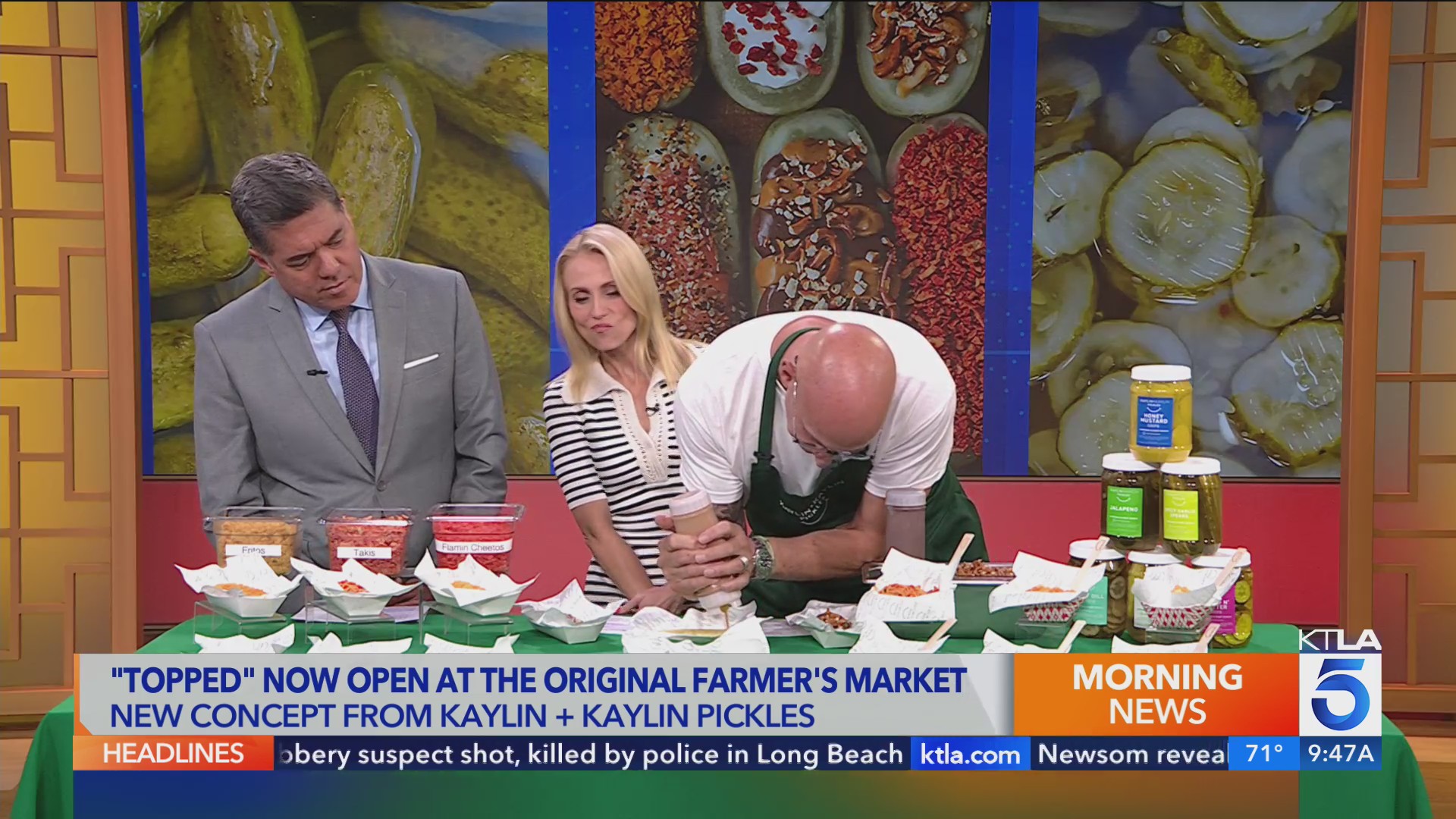 New pickle stand Topped opens at farmers market – KTLA