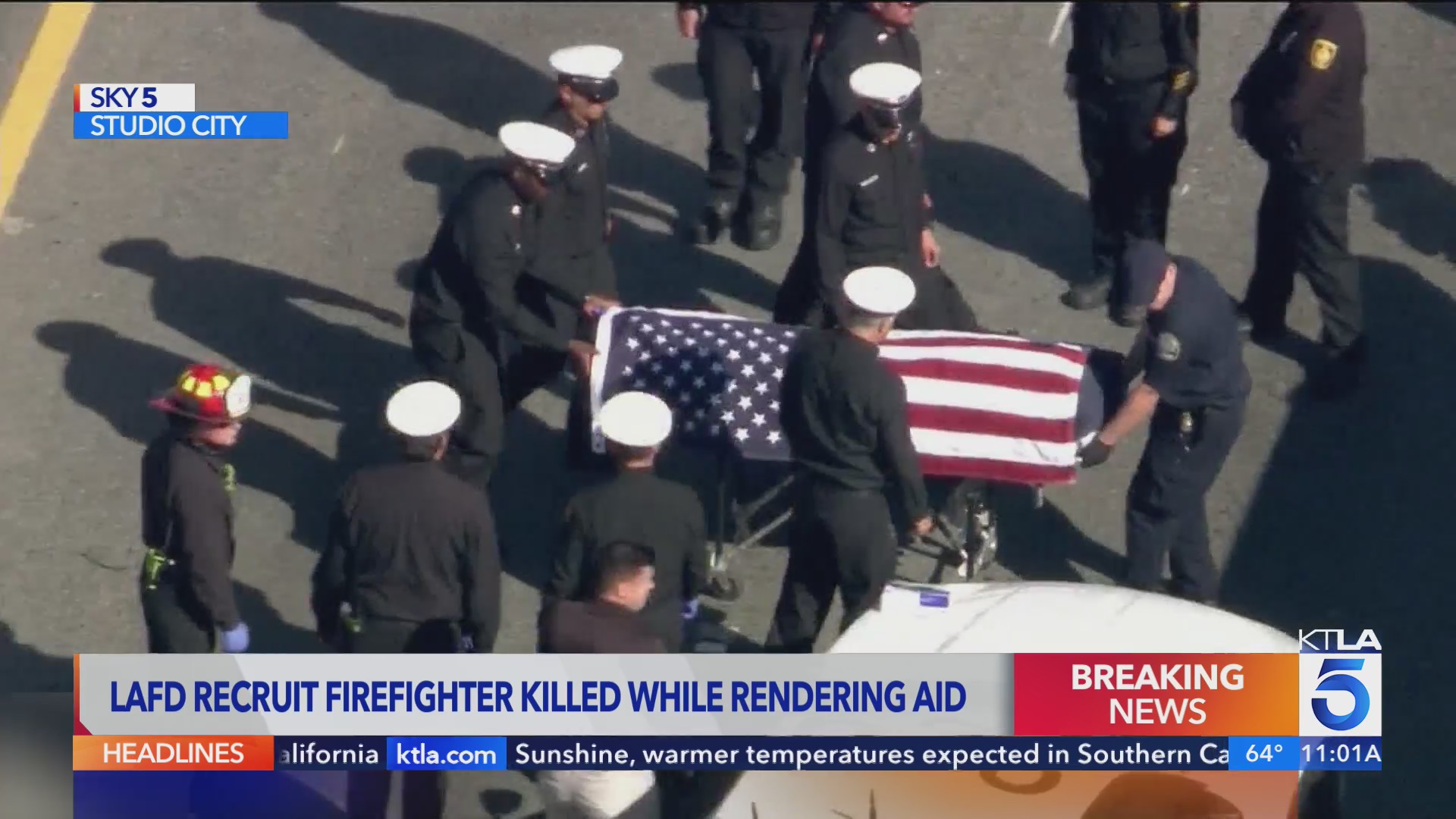 LAFD recruit firefighter killed while rendering aid on 101 Freeway – KTLA