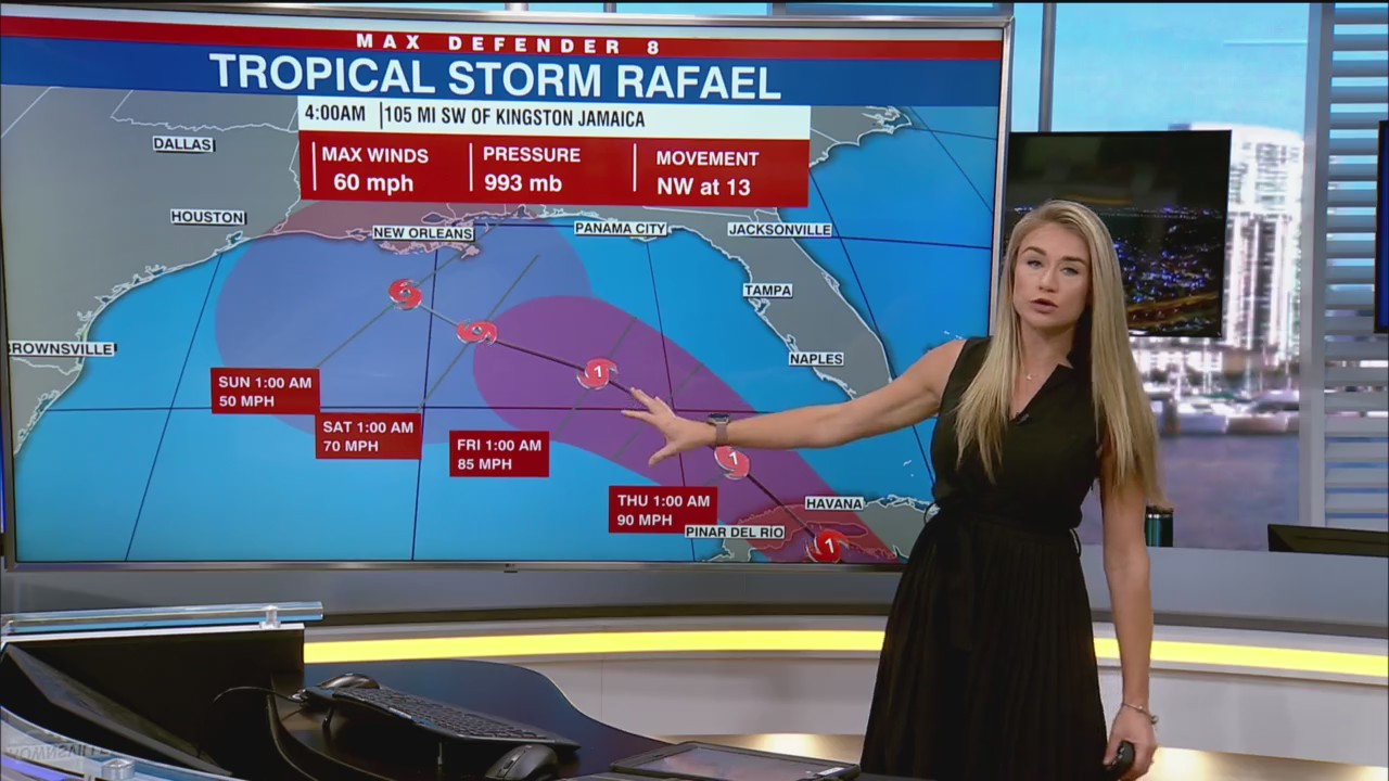 Tracking Rafael as it heads toward Gulf of Mexico – KSN-TV