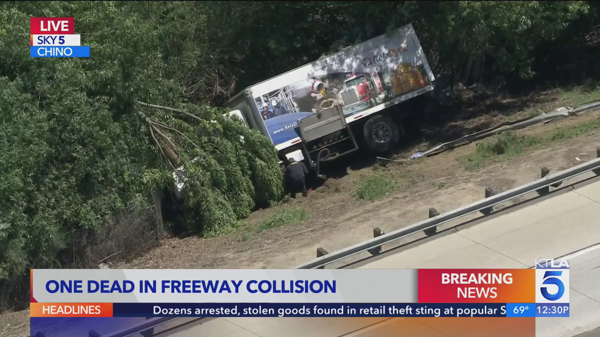 Worker killed on 71 Fwy in Inland Empire – KTLA