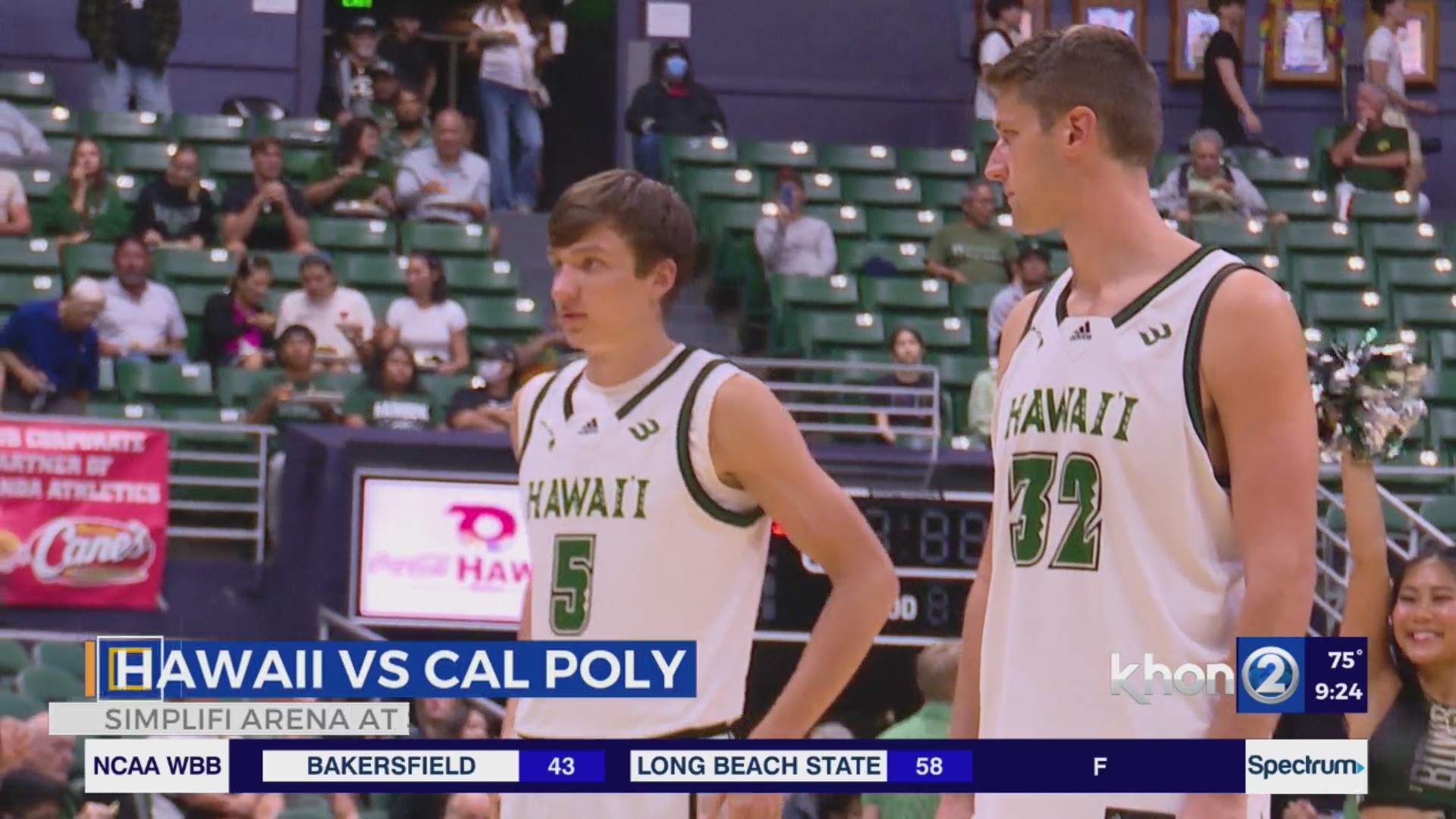 Rainbow Warriors Basketball takes down Cal Poly at home – KHON2